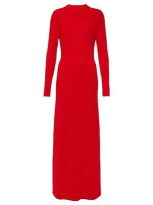 Proenza Schouler Lara Cutout Bouclé Maxi Dress - Red