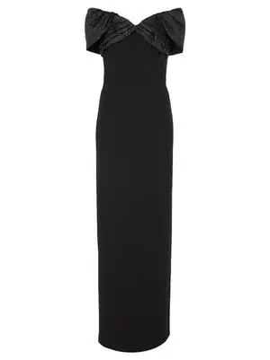 Rebecca Vallance Shawl Crepe Maxi Dress - Black
