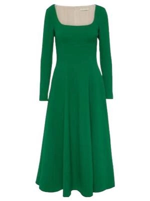 EMILIA WICKSTEAD Kylee Crêpe Midi Dress - Green