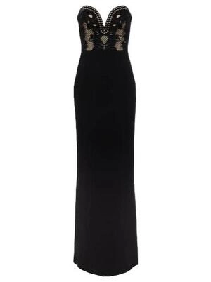 Rebecca Vallance Alisa Lace Bustier Gown - Black