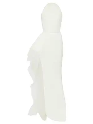 Maticevski Bridal Epitome Tulle-trimmed Crepe Gown - White