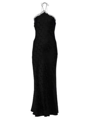 Stella McCartney Floral Jacquard Lace Midi Dress - Black