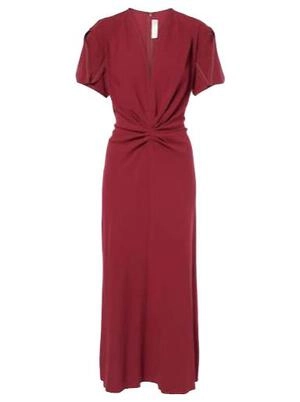 Victoria Beckham Wool-blend Midi Dress - Red