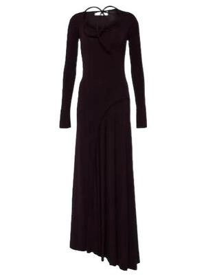 Victoria Beckham Asymmetric Jersey Gown - Black
