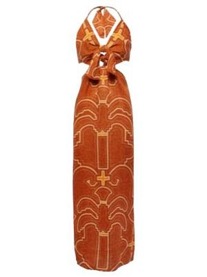 Johanna Ortiz Printed Linen Maxi Dress - Brown