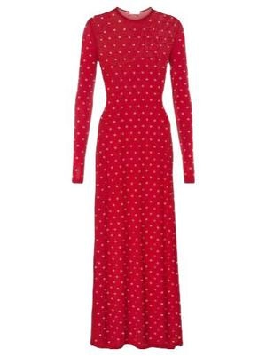 Rabanne Embellished Maxi Dress - Red