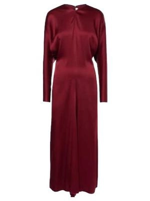VICTORIA BECKHAM Victoria Beckham Draped Crêpe Satin Midi Dress