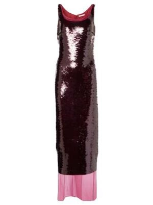 EMILIA WICKSTEAD Nehemia Sequined Layered Gown - Black