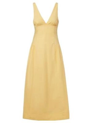 Posse Lindie Cotton Poplin Midi Dress - Nude