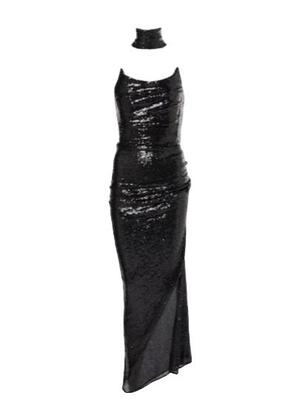 Maticevski Exhilarate Sequined Strapless Gown - Black