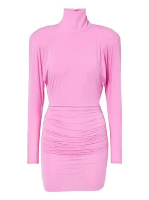 Alex Perry Draped Jersey Minidress - Pink