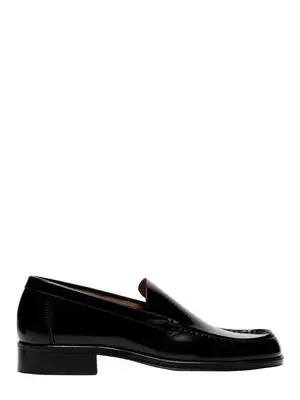 LEMAIRE Round Toe Slip-on Loafers - Black