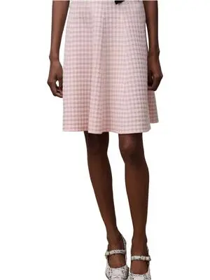 Dior Flared Miniskirt With Bow Detail - Pink