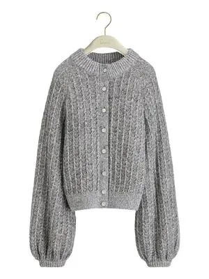 Dior Button-front Cardigan With Cd Logo Detail - Grey