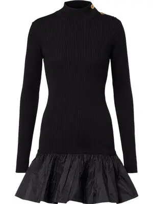 PATOU Ruffled Mini Dress - Black