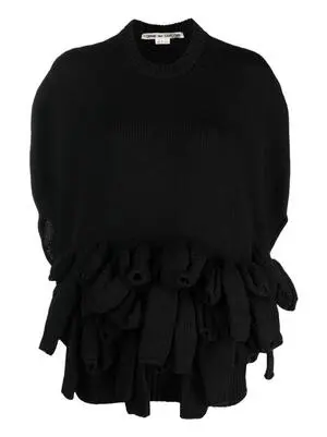 Comme Des Garçons Crew Neck Knitwear - Black