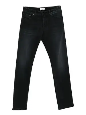 Jacob Cohen Belt-loop Jeans With Distressed Finish - Deep Black
