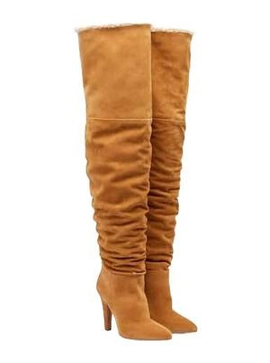 Paris Texas Suede Over-the-knee Boots - Brown