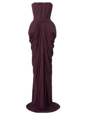 Stella McCartney Strapless Gathered Crêpe Jersey Gown - Red