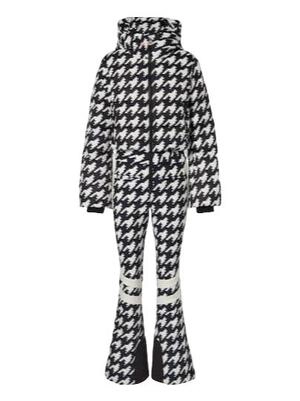 Perfect Moment Houndstooth Ski Suit - Black