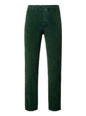 Kiton Cotton Blend Corduroy Straight Leg Casual Pants - Black