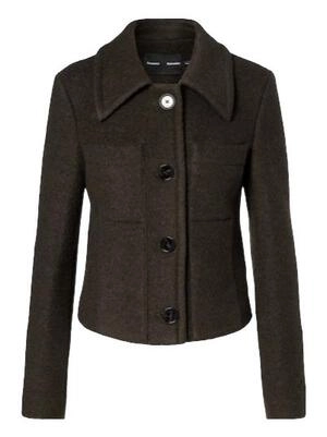 Proenza Schouler Kinsley Wool-blend Twill Bouclé Jacket - Black