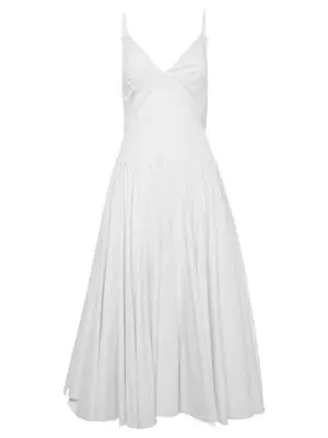 Tove Solene Cotton Poplin Midi Dress - White