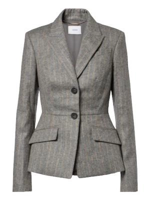Erdem Pinstripe Wool And Mohair Blazer - Gray