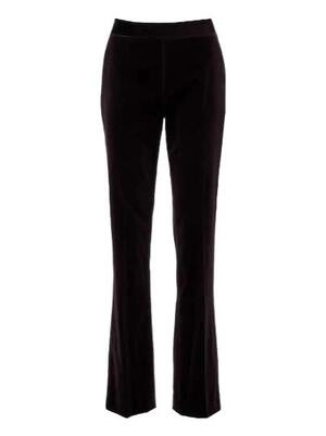 Ralph Lauren Cotton-blend Velvet Straight Leg Pants - Black