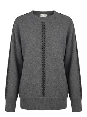P.a.r.o.s.h Braided Detail Knit Sweater - Black