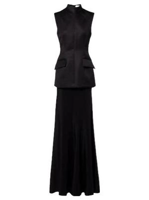 Sportmax Cilen Cotton-blend Gown - Black
