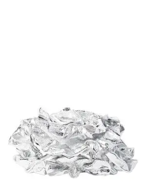 Dries Van Noten Pleated Design Clutch - Silver