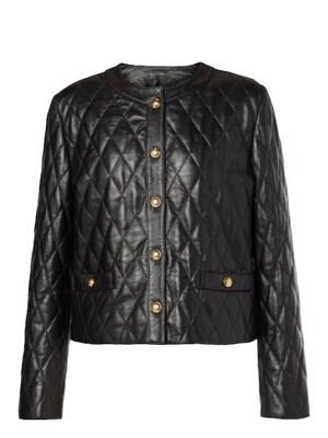 NILI LOTAN Nili Lotan Quilted Leather Button-Front Jacket