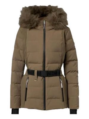 YVES SALOMON Belted Down Jacket - Brown