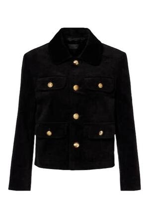 NILI LOTAN Cropped Casual Jacket - Black
