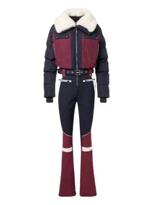 Fusalp Karei Color-blocked Ski Suit With Detachable Faux Fur Collar - Black