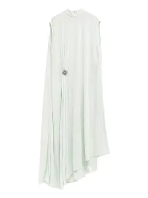 Bottega Veneta Sleeveless Asymmetrical Dress With Silver Woven Buttons - No