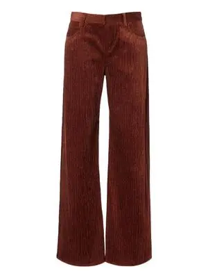 Magda Butrym High-waisted Wide Leg Corduroy Trousers - Brown