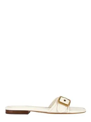 COACH Margot Flat Sandal With Adjustable Buckle - White