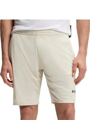 Hugo Boss Elasticated Waist Shorts With Logo Detail - Nude