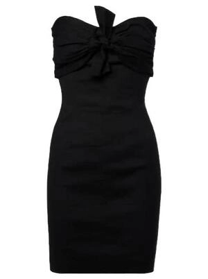 Tove Dipti Linen And Cotton-blend Mini Dress - Black