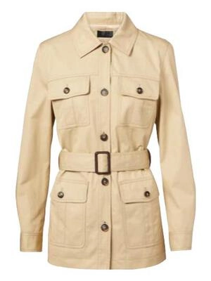 NILI LOTAN Belted Casual Jacket - Nude