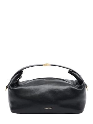 Calvin Klein Andy Small Leather Shoulder Bag Black