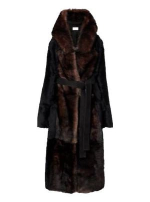 Altuzarra Shearling Wrap Coat - Black