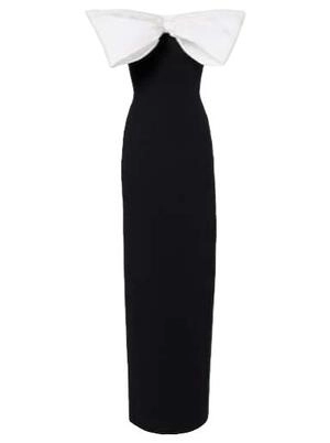 David Koma Bow Detail Gown - Black