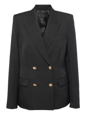 NILI LOTAN Button-down Blazer - Black