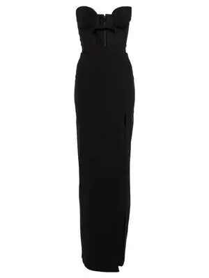 NENSI DOJAKA Cutout Strapless Maxi Dress - Black
