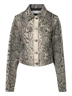Gabriela Hearst Animal Print Denim Jacket - Black
