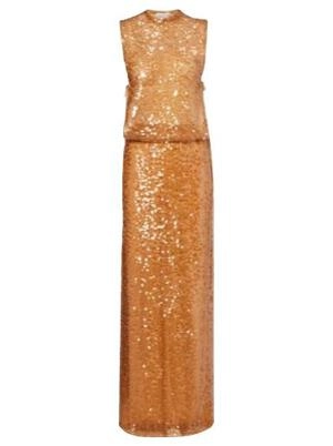 Christopher Esber Sequined Sleeveless Maxi Dress - Brown
