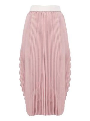 Stella McCartney Stella McCartney Pleated Maxi Skirt With Leather Trim Pink